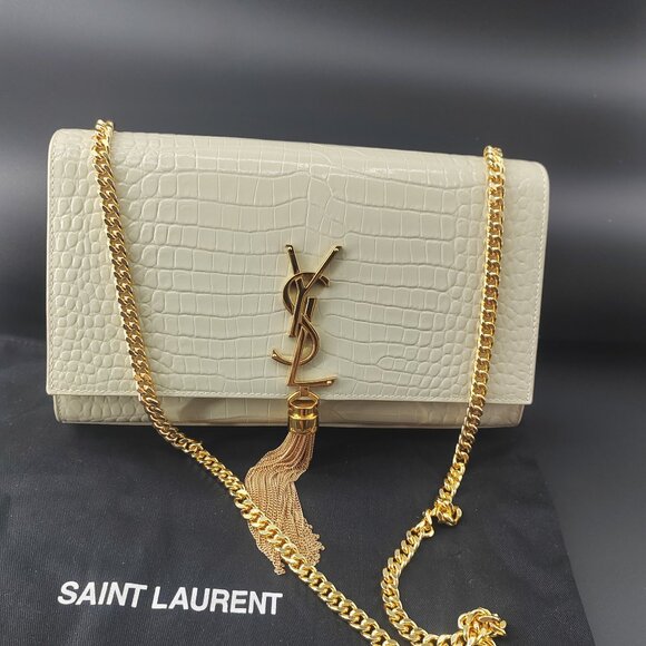 Yves Saint Laurent | Bags | Yves Saint Laurent Offwhite Shoulder Bag ...